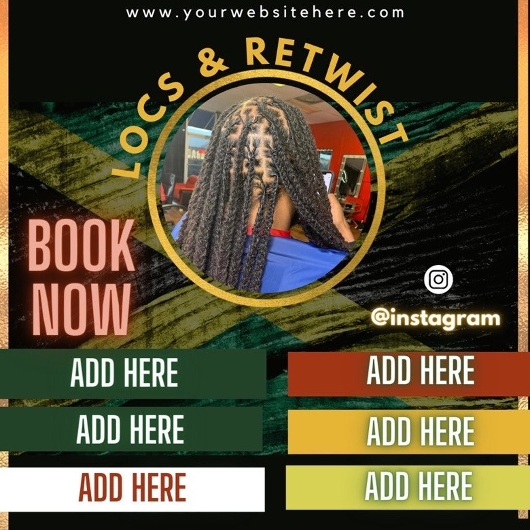 Locs & Styles Flyer ,social Media Dread Locks Flyer ,hair Flyer, Braids ...