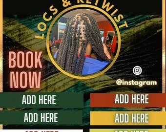 Locs & Styles Flyer ,social Media Dread Locks Flyer ,hair Flyer, Braids ...