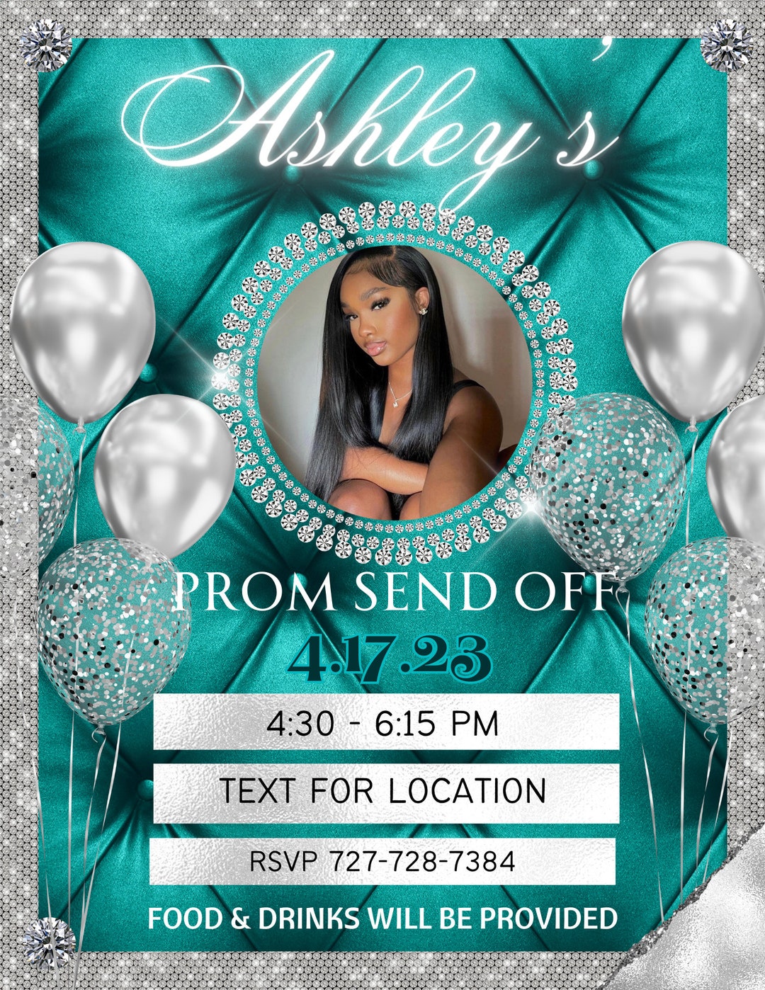 Prom Send off Invite , Digital Download, Editable - Etsy