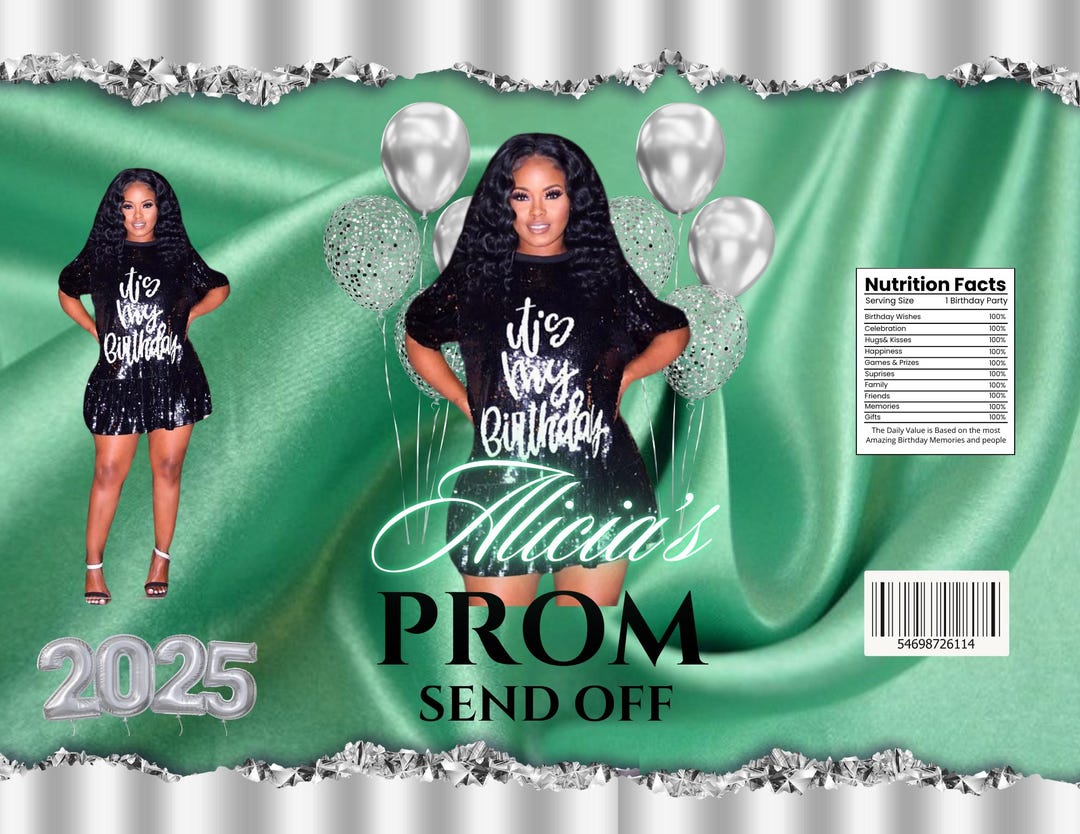 Prom Chip Bag Label, Canva, Digital Download, Instant Download ...