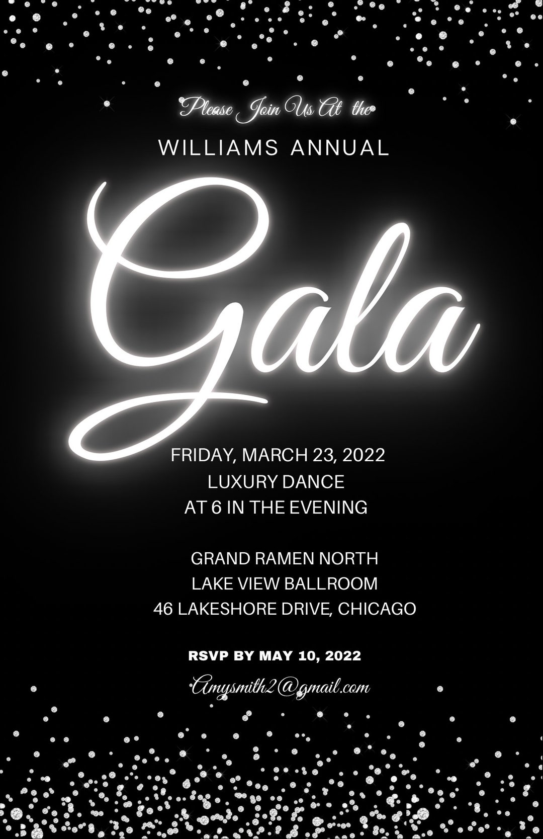Gala Invitation Editable Template, Digital Download, Corporate Event ...