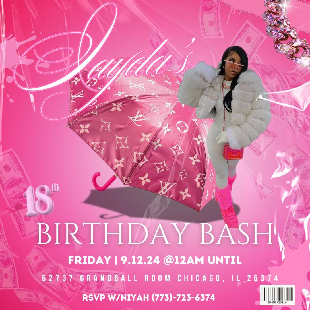 Club Invite, Birthday Bash Invite , Birthday Bash Invitation, CANVA ...