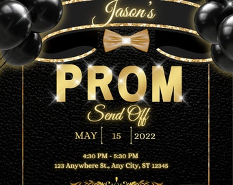 Prom Send off Invitation Photo Invite Templett Digital | Etsy