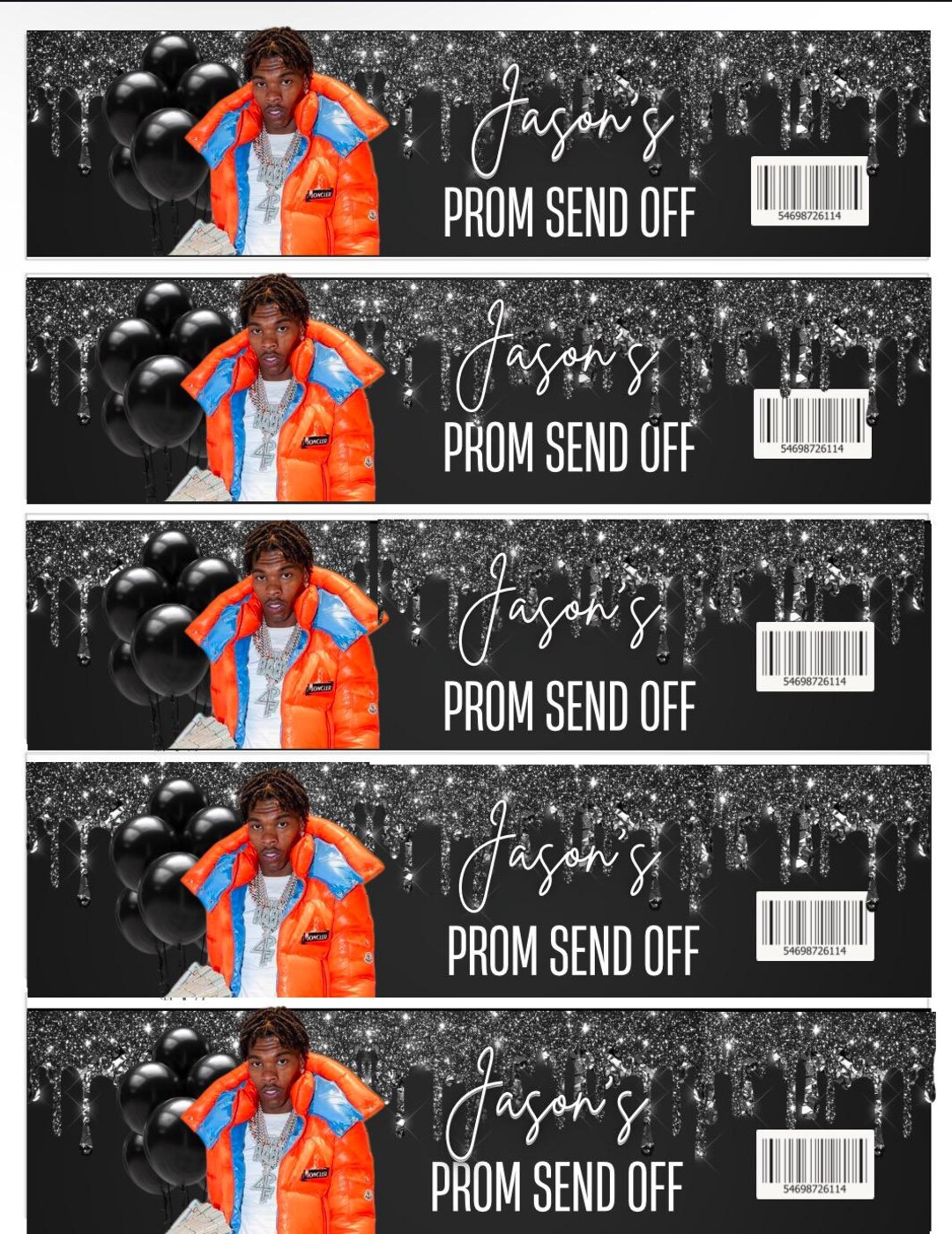 Prom Send off Water Bottle Label , Canva , Editable , Digital Download ...
