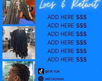 Locs & Styles Flyer ,social Media Dread Locks Flyer ,hair Flyer, Braids ...