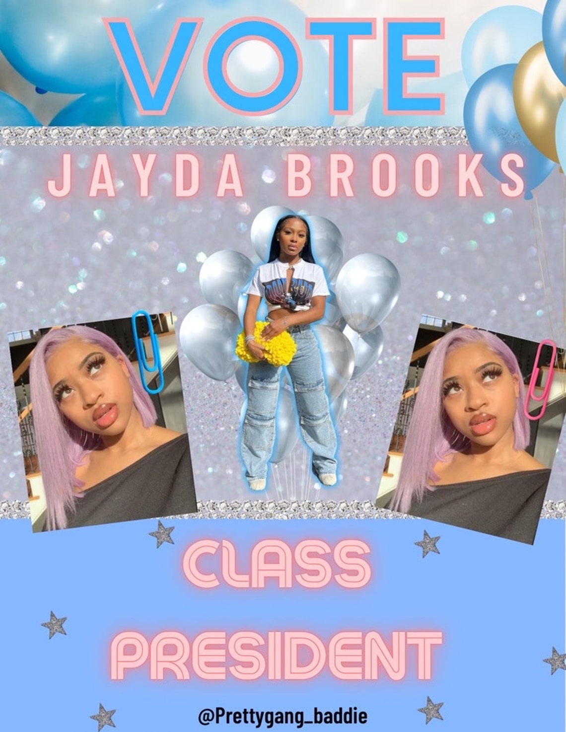 Class Campaign , Vote for Me Flyer , Class President , Homecoming ...
