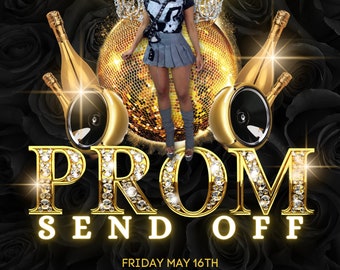 Prom Send off Invitation, Photo Invite Templett, Digital Instant ...