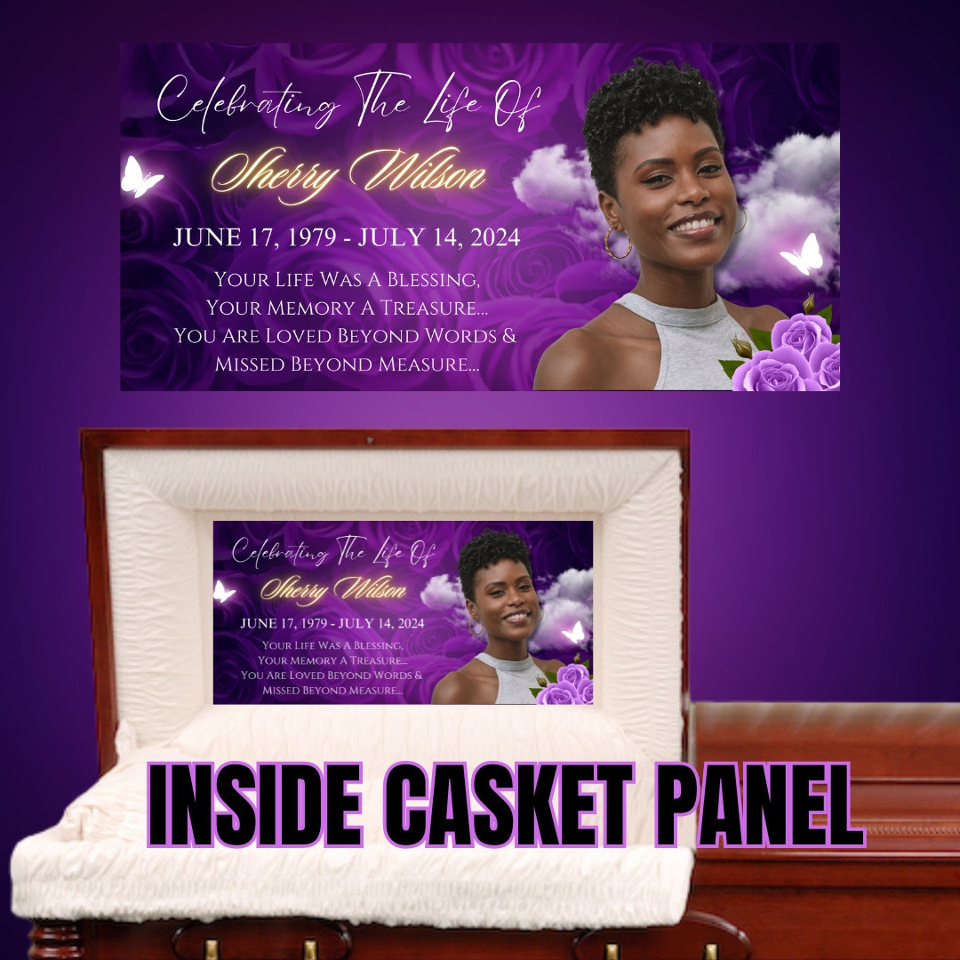 Inside Panel for Casket Design, Digital Download, Canva , Editable ...