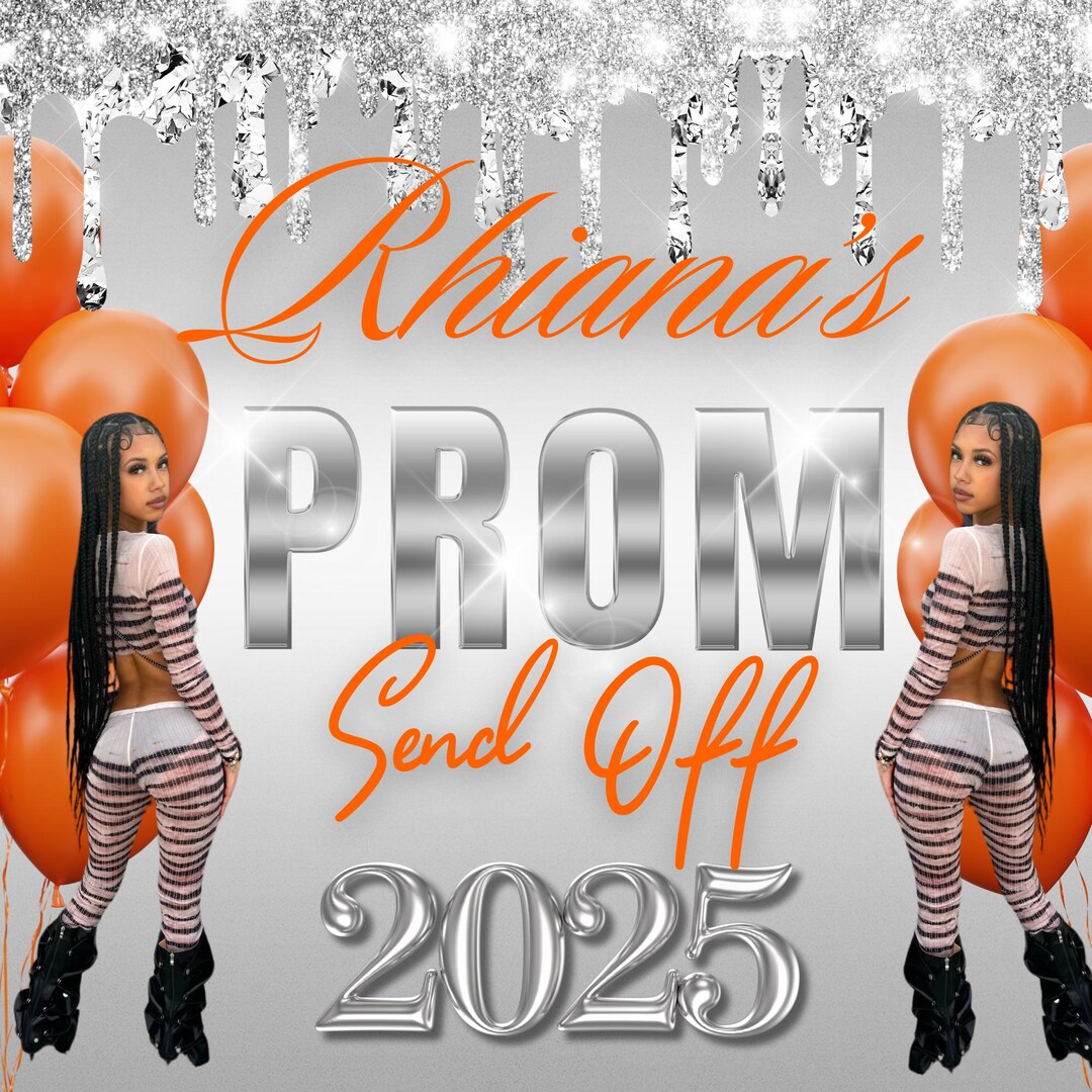 Prom Send off Backdrop , 8x8 , Canva, Editable , Digital Download ...