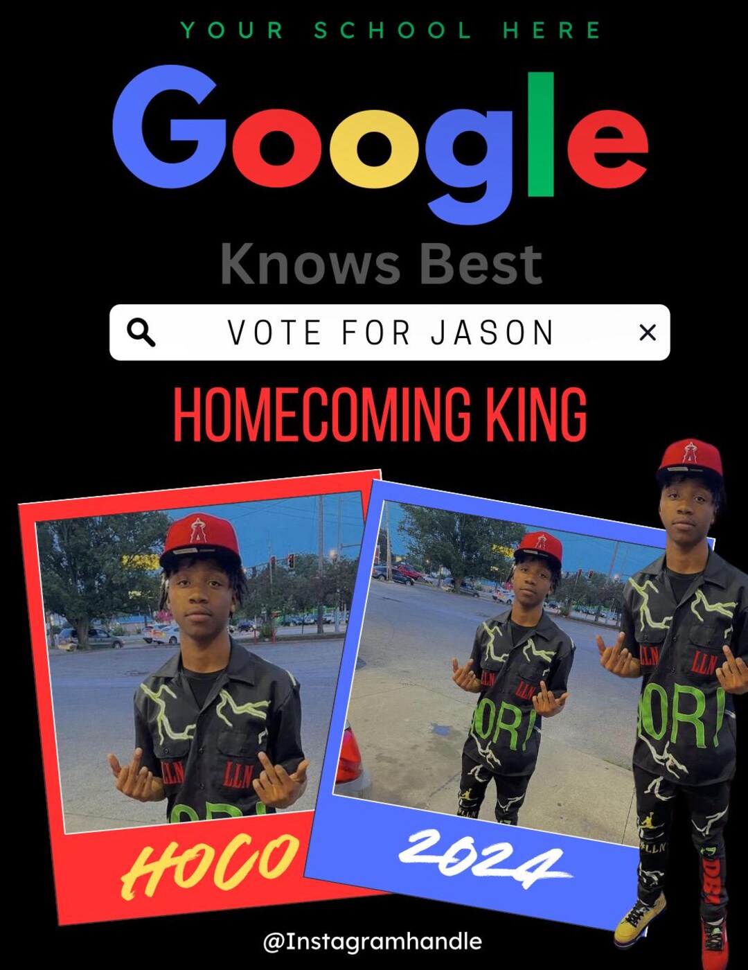 HOCO , Homecoming Queen , Canva , Editable , Digital Download, Pink, Ig ...
