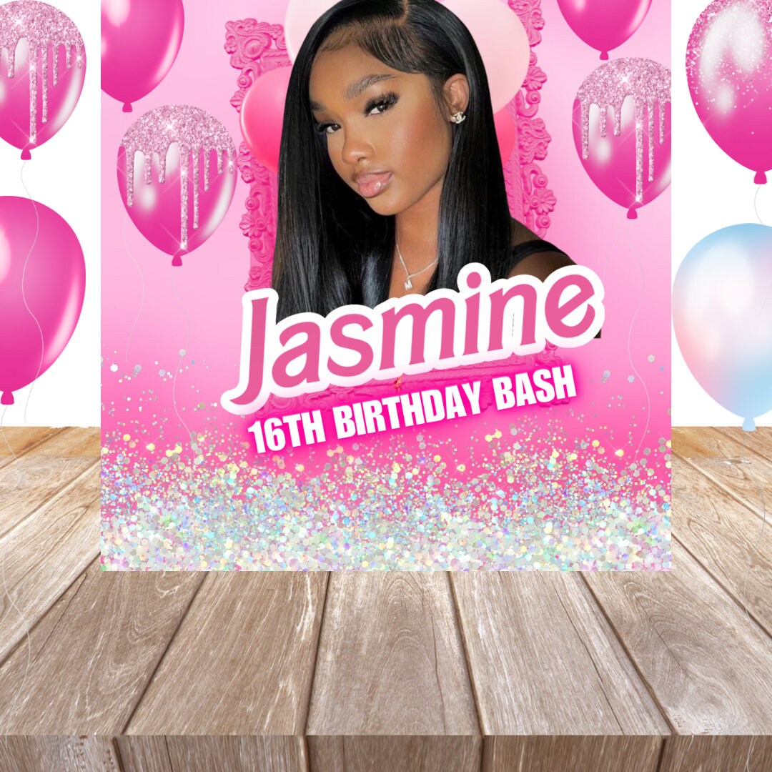 Birthday Backdrop Design ,editable , Digital Download, Canva, Custome ...