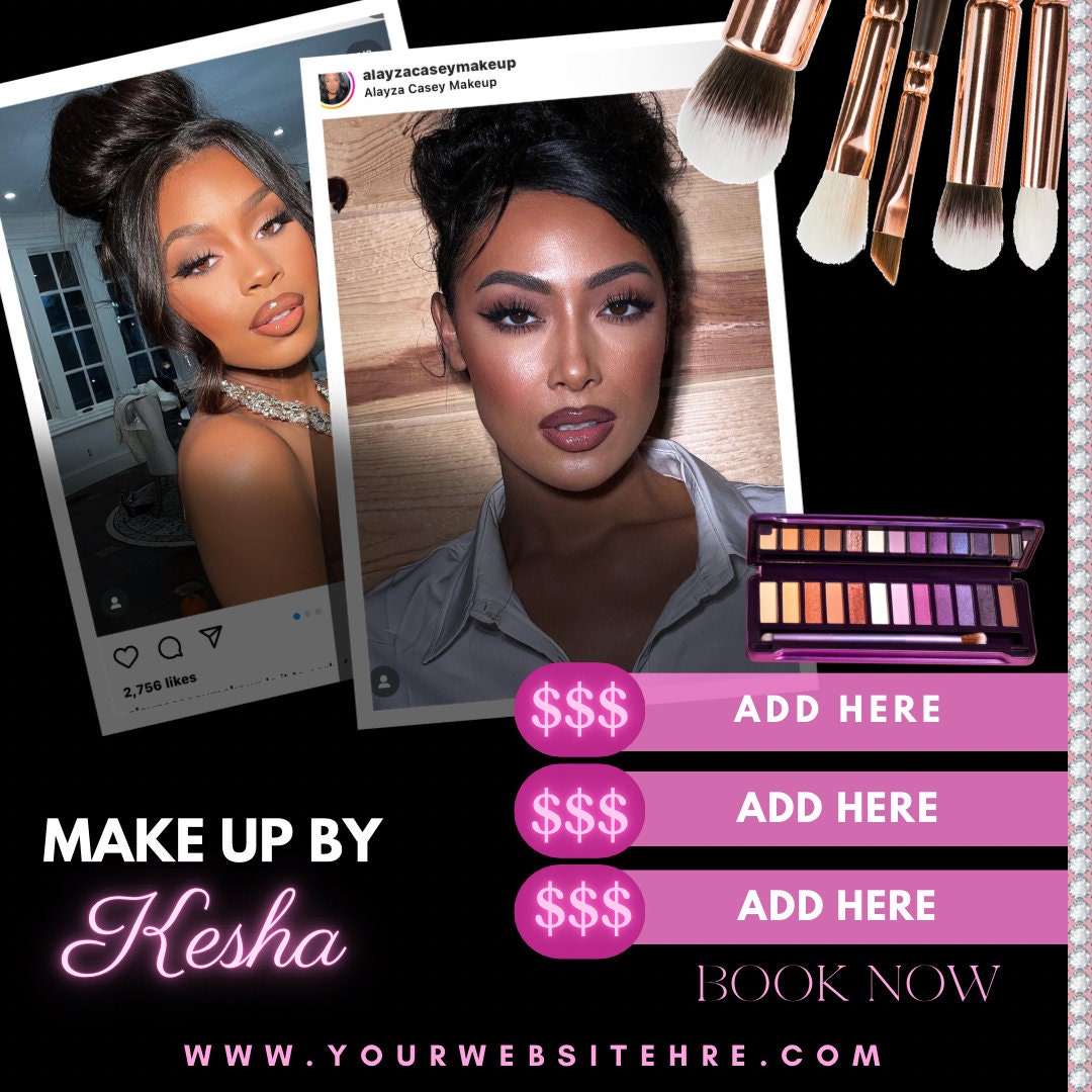 Makeup Booking Now Open Flyer, DIY Booking Now Available Flyer, MUA ...