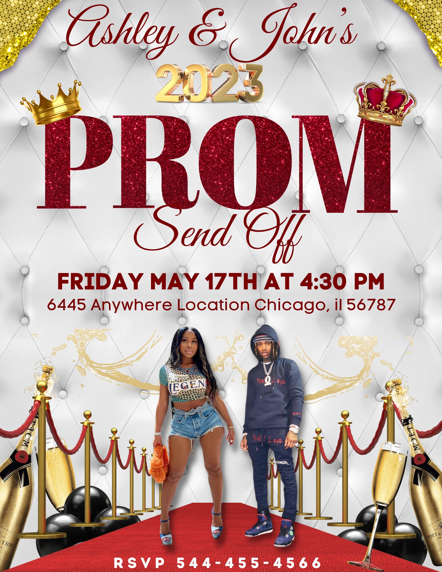 Prom Flyer, PROM Social Media Flyer, Red Carpet , Edit With Canva ...