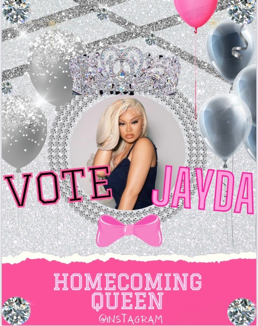 Vote Prom Queen, Birthday Flyer, Homecoming - Etsy