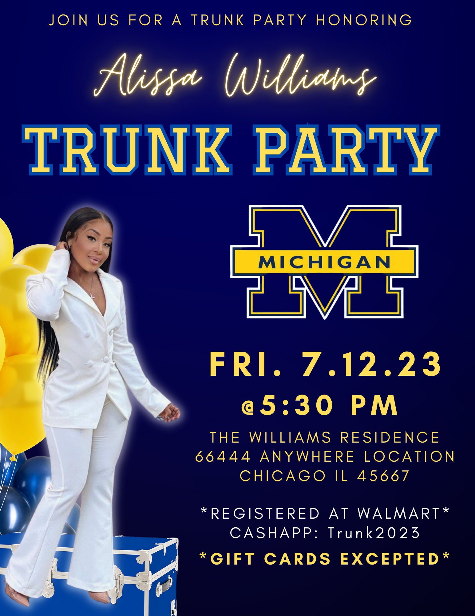 Trunk Party Invite , Editable , College Bound , Digital Download - Etsy