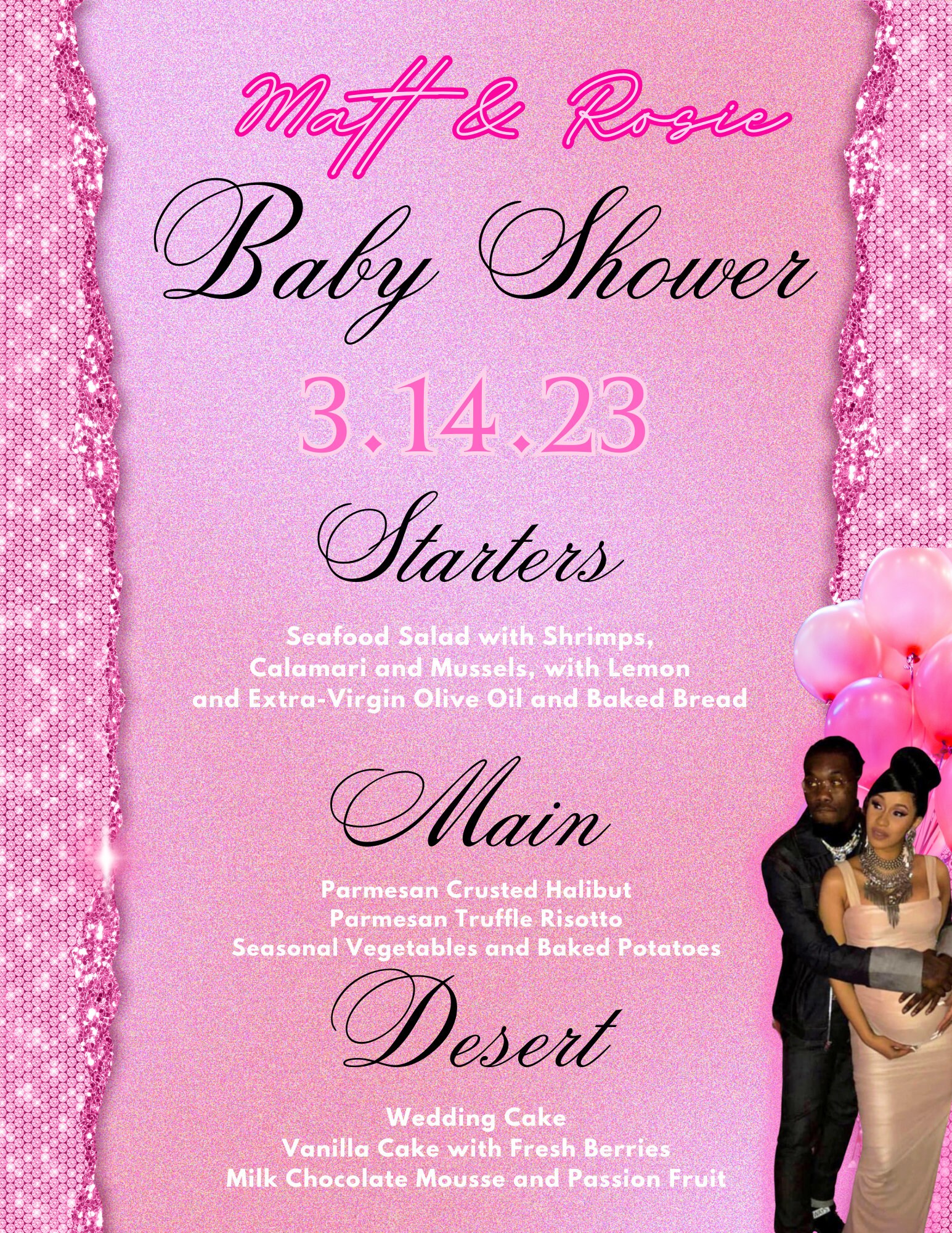 Baby Shower Menu , Editable , Digital Download , Diy , Baby Shower ...