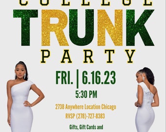 Trunk Party Invite Editable Digital Download Graduate - Etsy