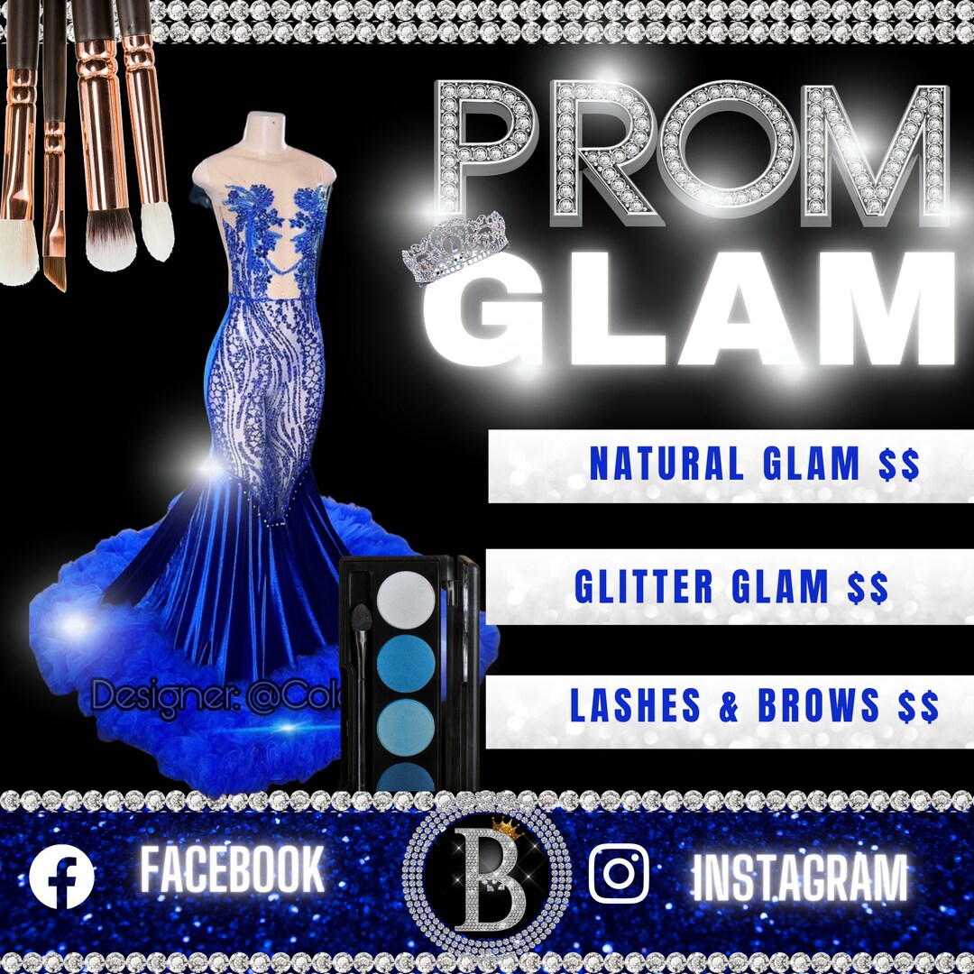 Prom Flyer, PROM Social Media Flyer, Lash Flyer, Sale Flyer, Hair Flyer ...