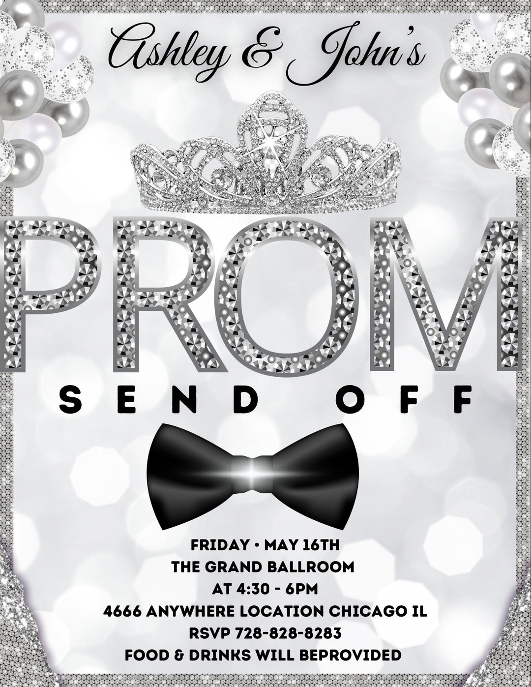 White Prom Flyer, PROM Social Media Flyer, Lash Flyer, Sale Flyer, Hair ...