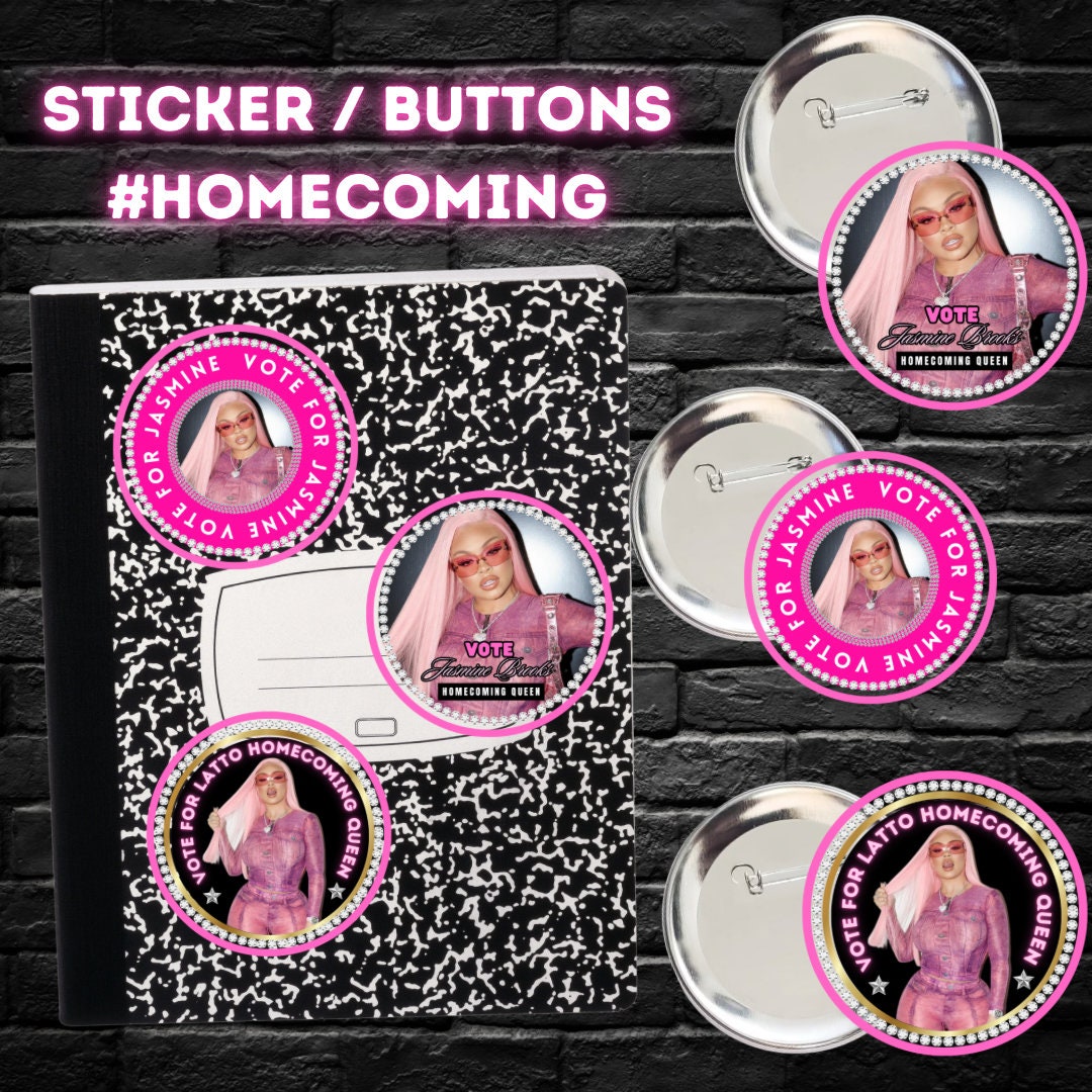 Homecoming Button/stickers , Editable , Digital Download, 3 Different ...