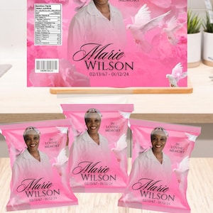 In Loving Memory Chip Bag Label , Edit With Canva , Digital Download ...