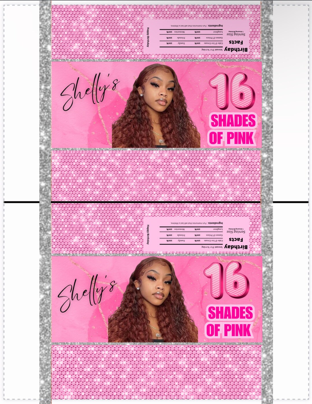 Chocolate Candy Wrapper Label & Water Bottle Label Design, Digital ...