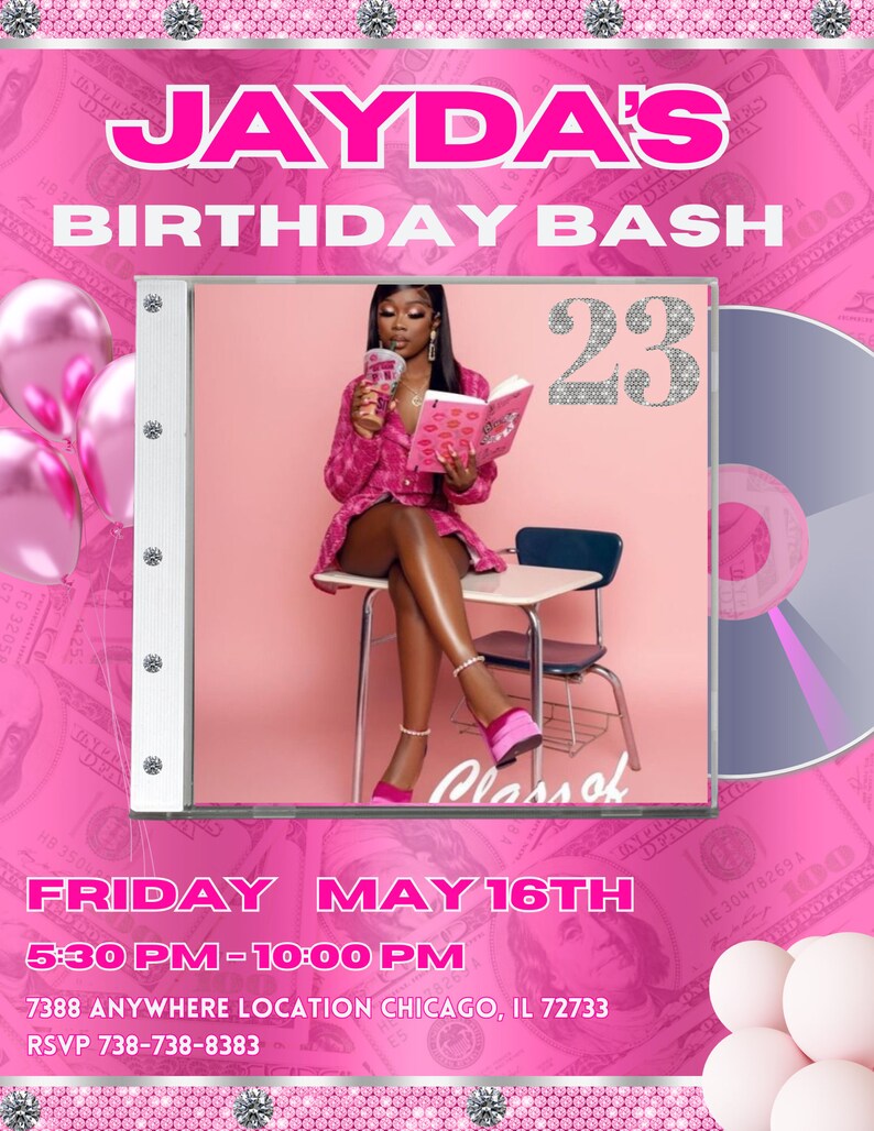 Birthday Bash, Editable, Invitation, Editable, Digital Download - Etsy