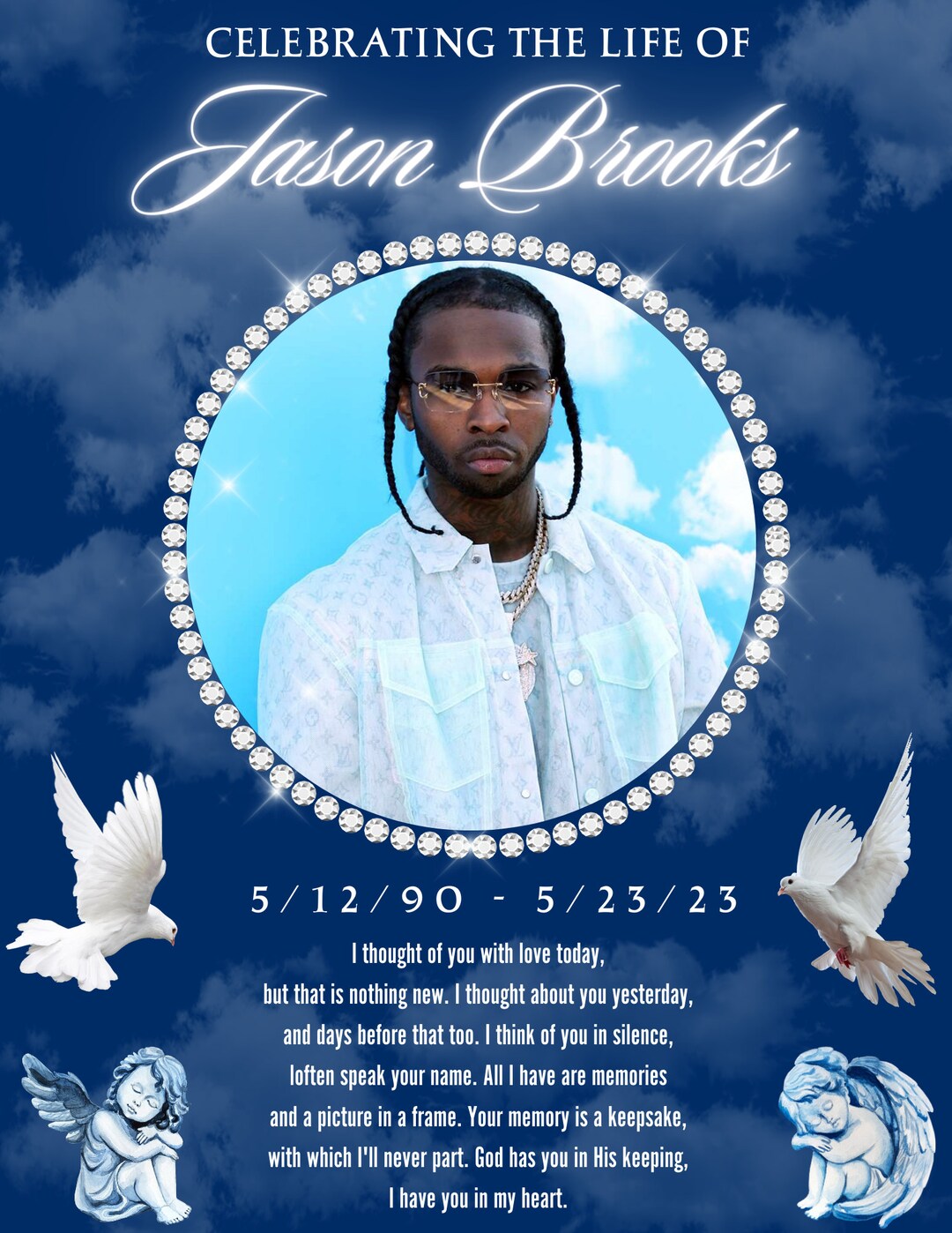 Loving Memory Canva Template, Digital Download, Editable - Etsy