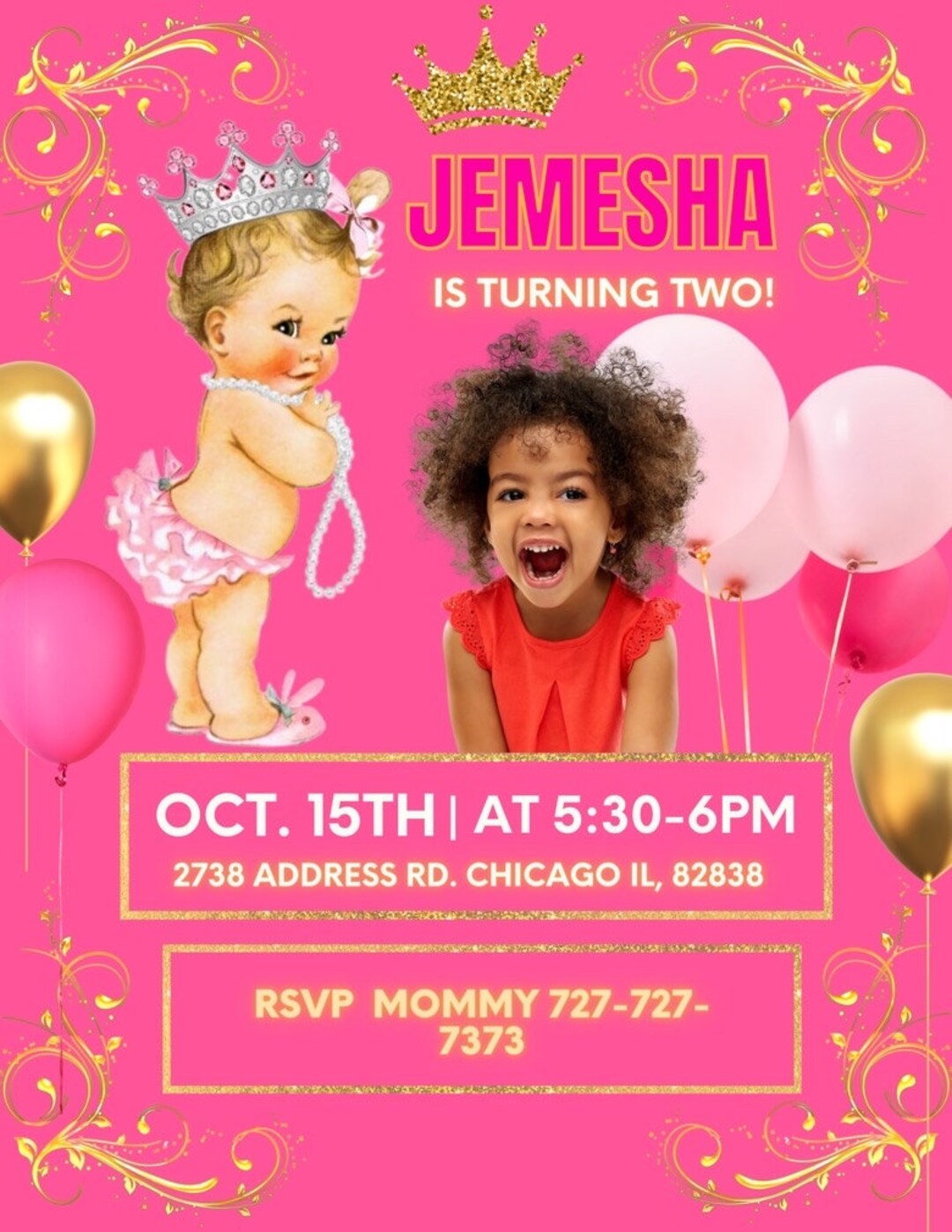 Royal Birthday Invitation Digital Download Editable - Etsy