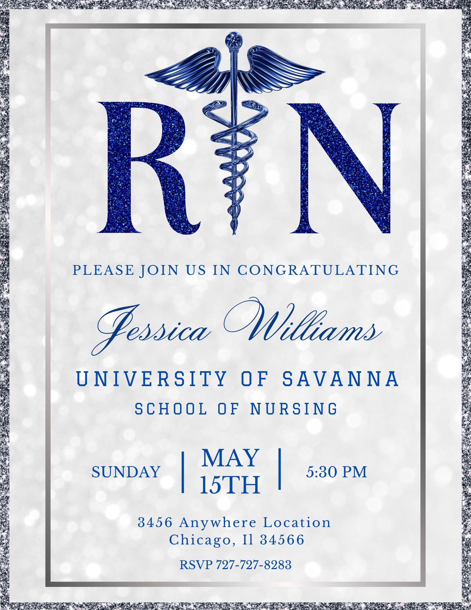 Graduación de la Escuela de Enfermería Editable Graduación - Etsy México