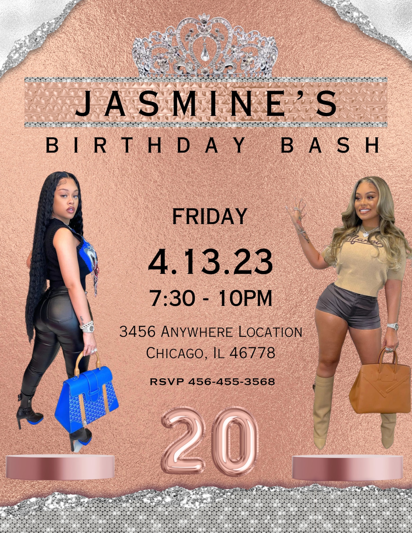 Birthday Bash , Invite , Canva Template - Etsy