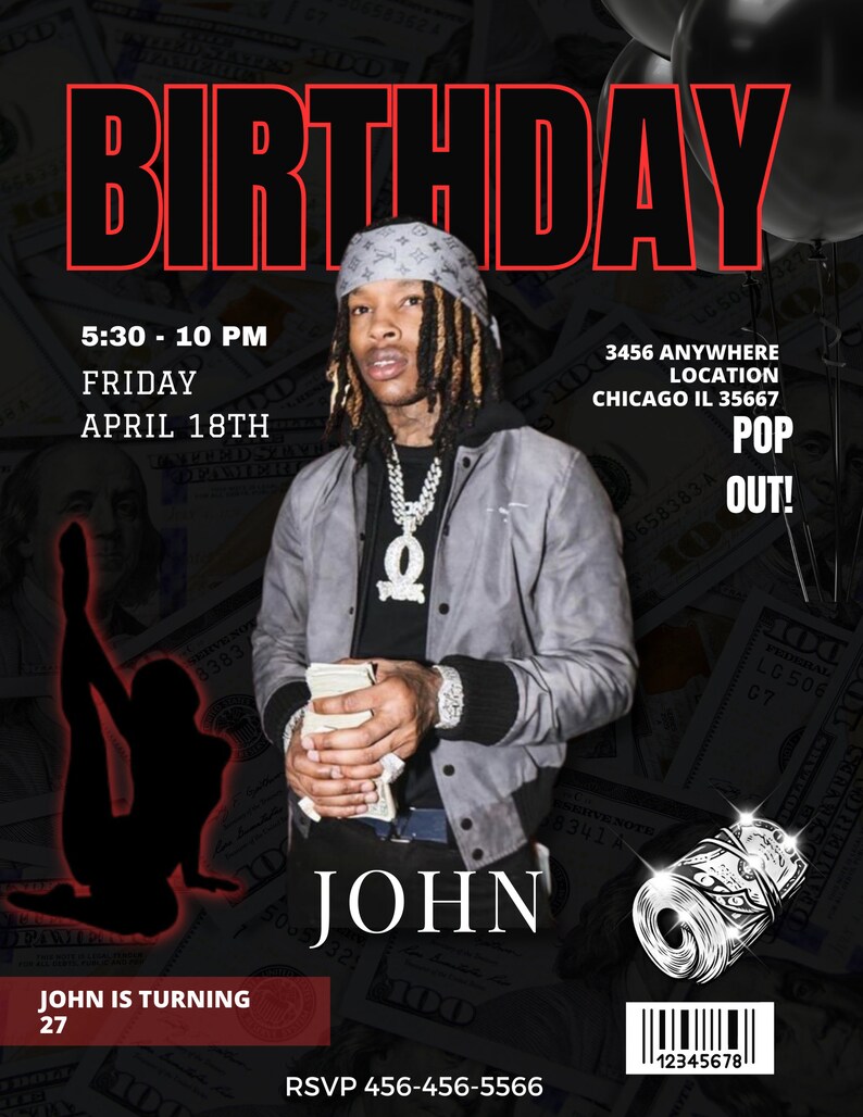 Magazine Cover Birthday Bash Invite Editable Digital - Etsy