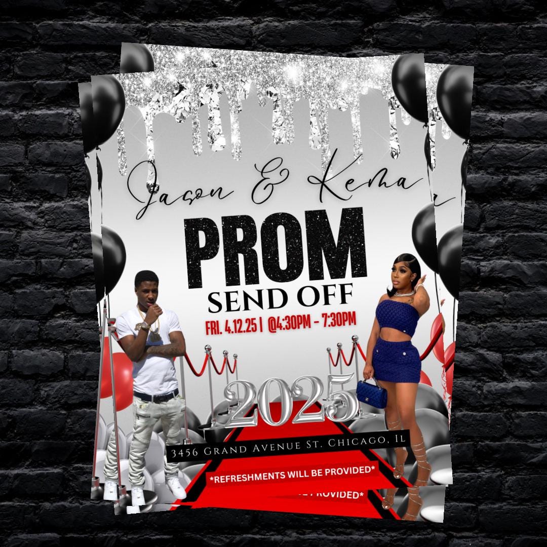 Prom Send off Invite , Canva , Digital Download, Instant Download - Etsy