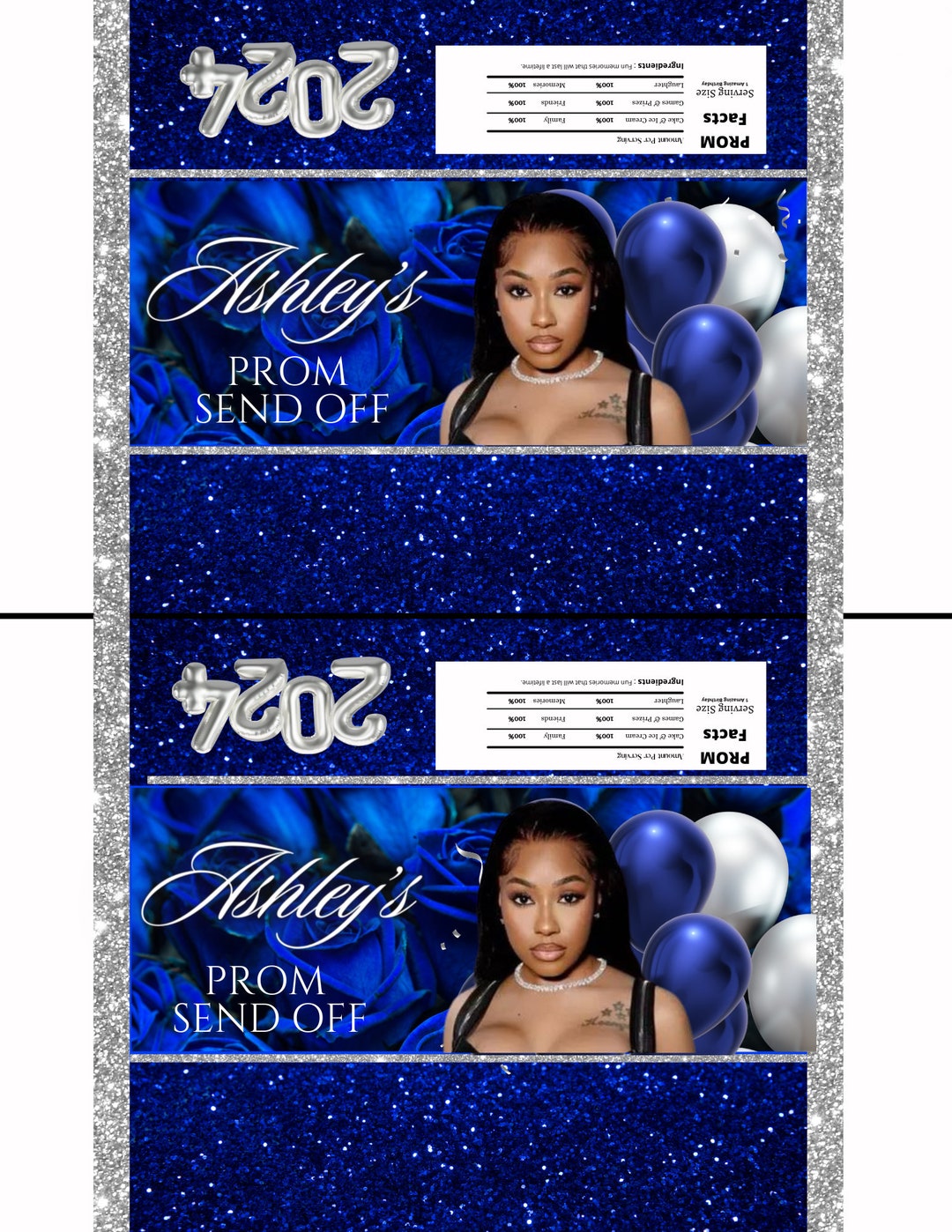 Prom Send off Candy Bar Label, Canva, Editable , Digital Download ...