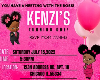 Boss Baby Gender Reveal Invitation - Etsy