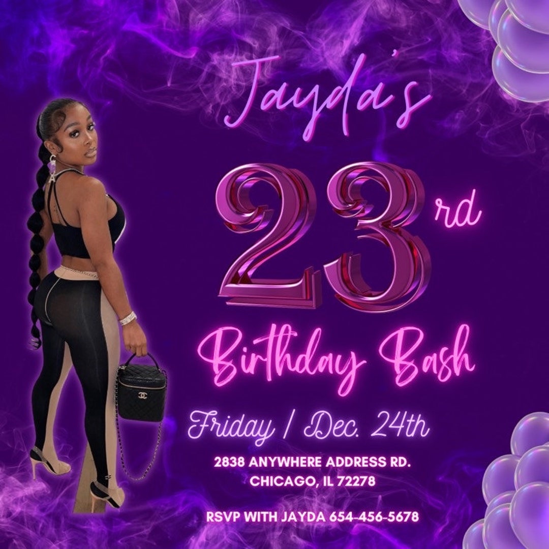 Editable Birthday Flyer Celebration, Social Media Flyer, Pink Birthday ...