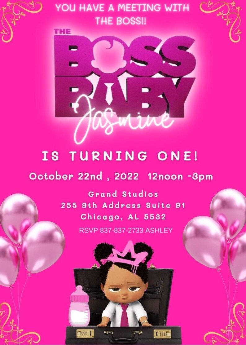 Printable Boss Baby Birthday Invitation Baby Shower - Etsy