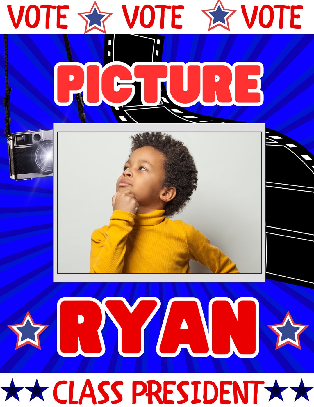 Election Poster Canva Template, Editable, Instant Download , Vote ...