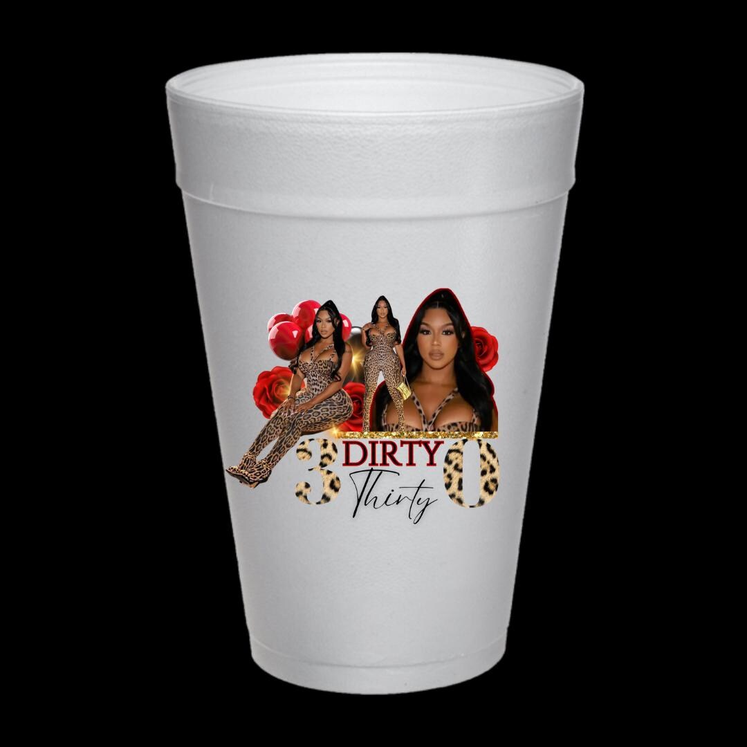 Styrofoam Cup Sticker Template, Editable With Canva,customizable Cup ...