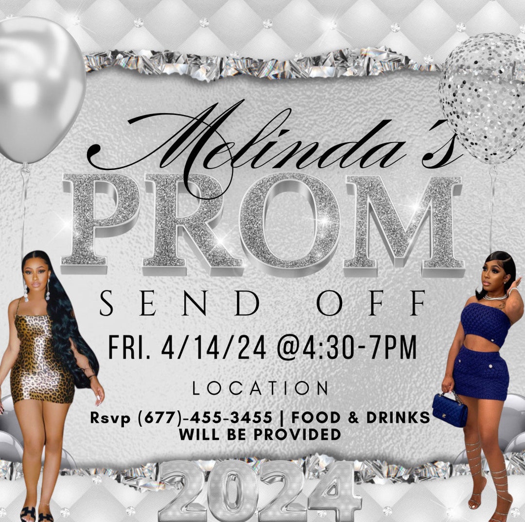 Animated Prom Send off Invite, Editable , Digital Download, Instant ...