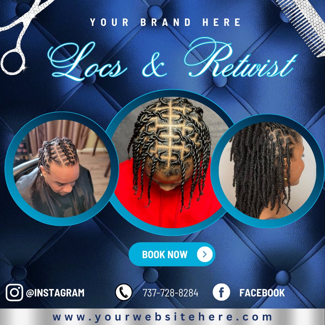Locs & Styles Flyer ,social Media Dread Locks Flyer ,hair Flyer, Braids ...