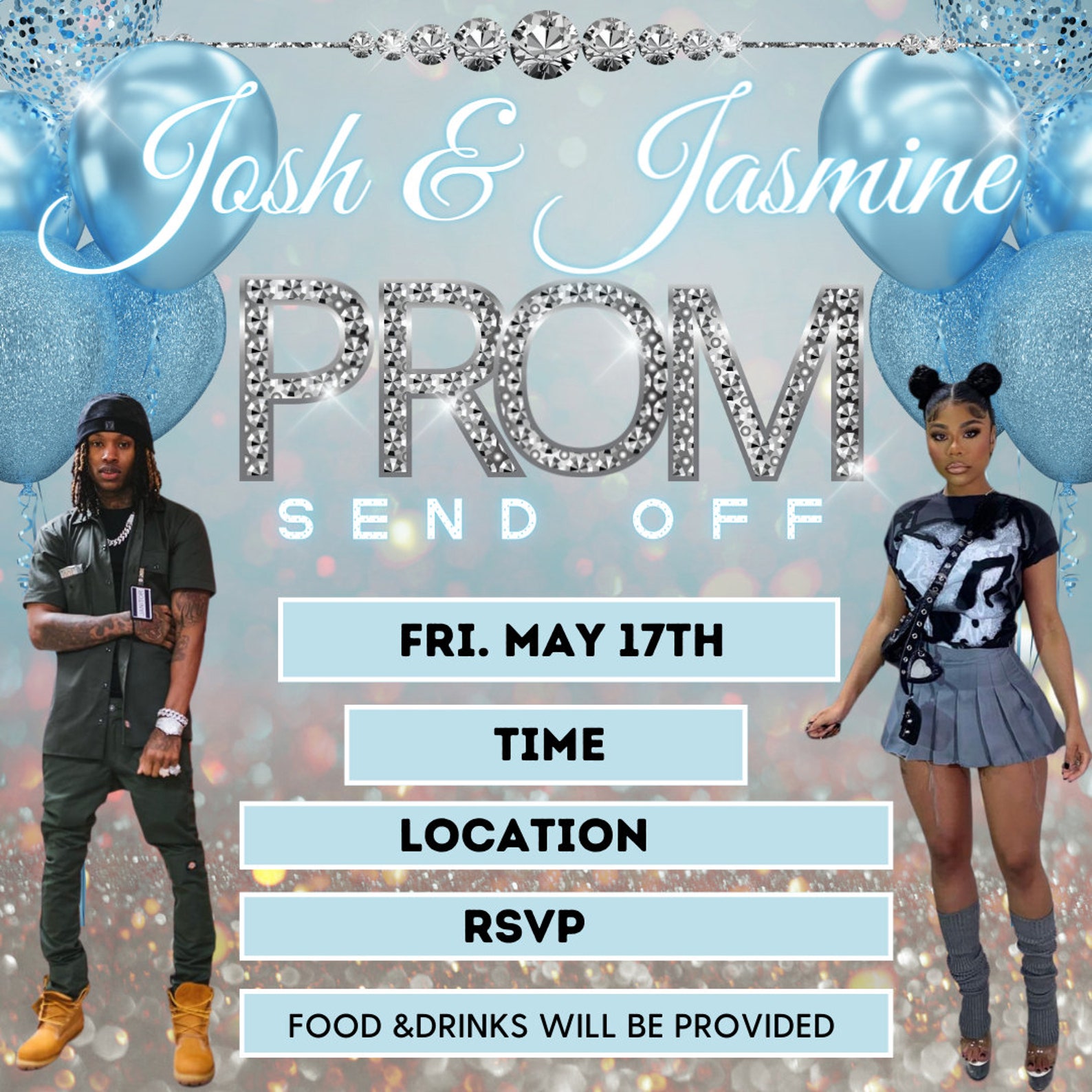 Blue Prom Flyer PROM Social Media Flyer Lash Flyer Sale - Etsy