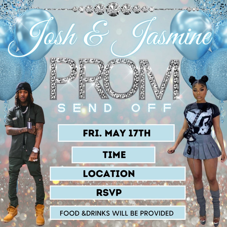 Blue Prom Flyer PROM Social Media Flyer Lash Flyer Sale - Etsy