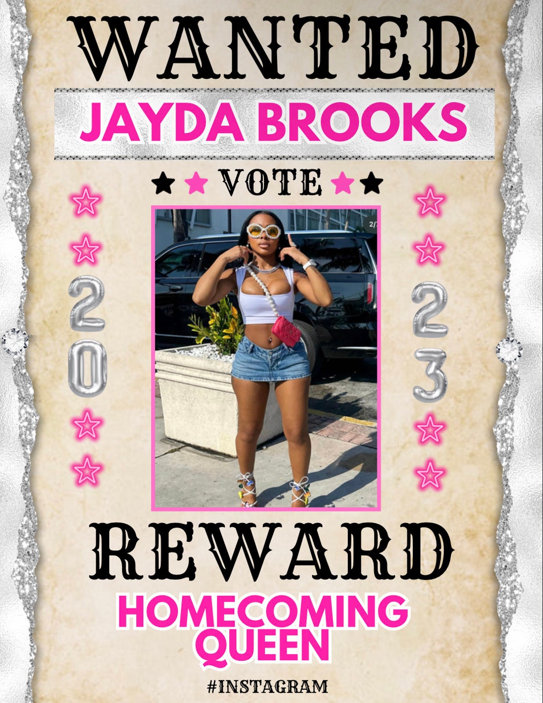WANTED Homecoming Poster , Editable, Canva Template, Instant Download ...