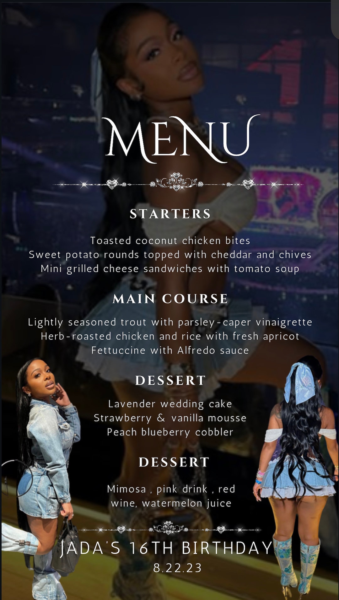 Editable Birthday Menu Card , Menu, Canva Template, Digital Download - Etsy