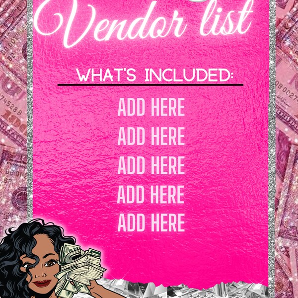 Business Vendor List Template - Etsy