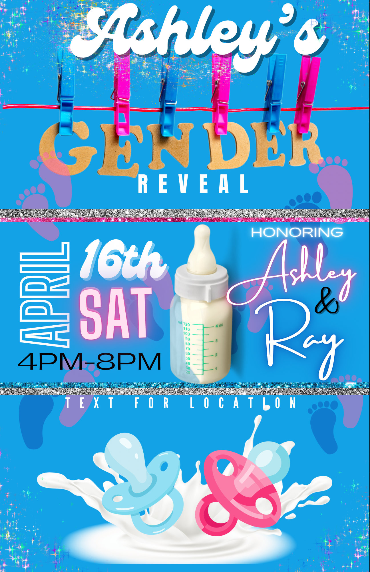 Gender Reveal Canva Flyer Girl or Boy - Etsy