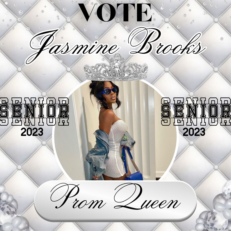 Prom Queen election Campaign Poster Class Voting Flyer - Etsy