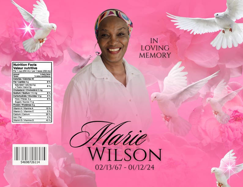 In Loving Memory Chip Bag Label , Edit With Canva , Digital Download ...