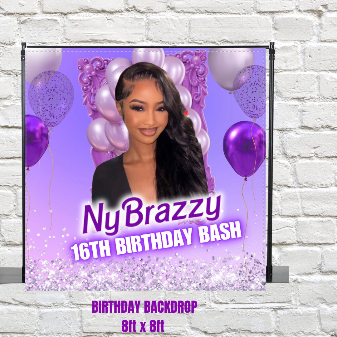 Birthday Backdrop , Editable , Digital Download , Instant Download ...